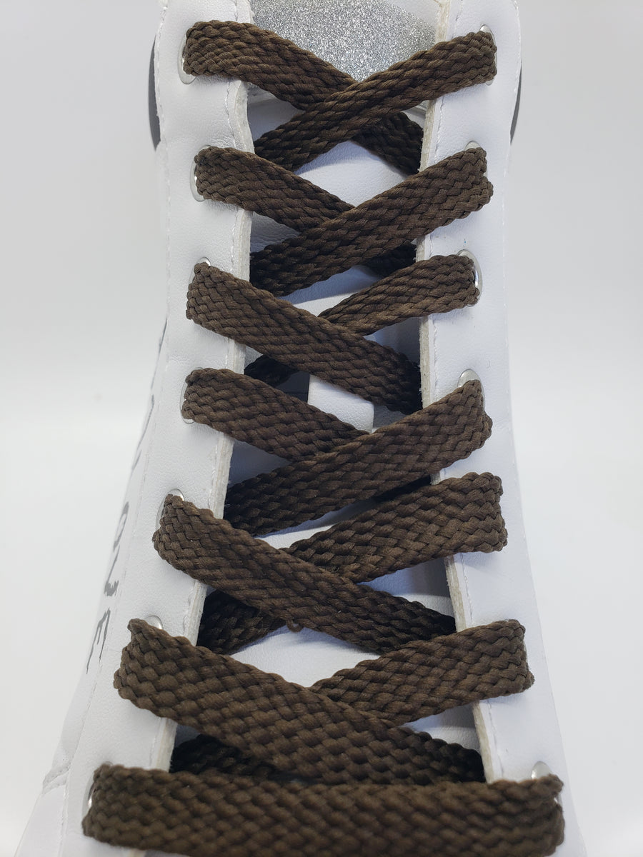 Flat Solid Shoelaces - Brown – The Shoe Lace Factory