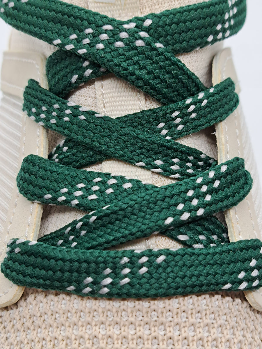 Premium Sport Laces - Forest Green with Silver Accents – The Shoe Lace ...