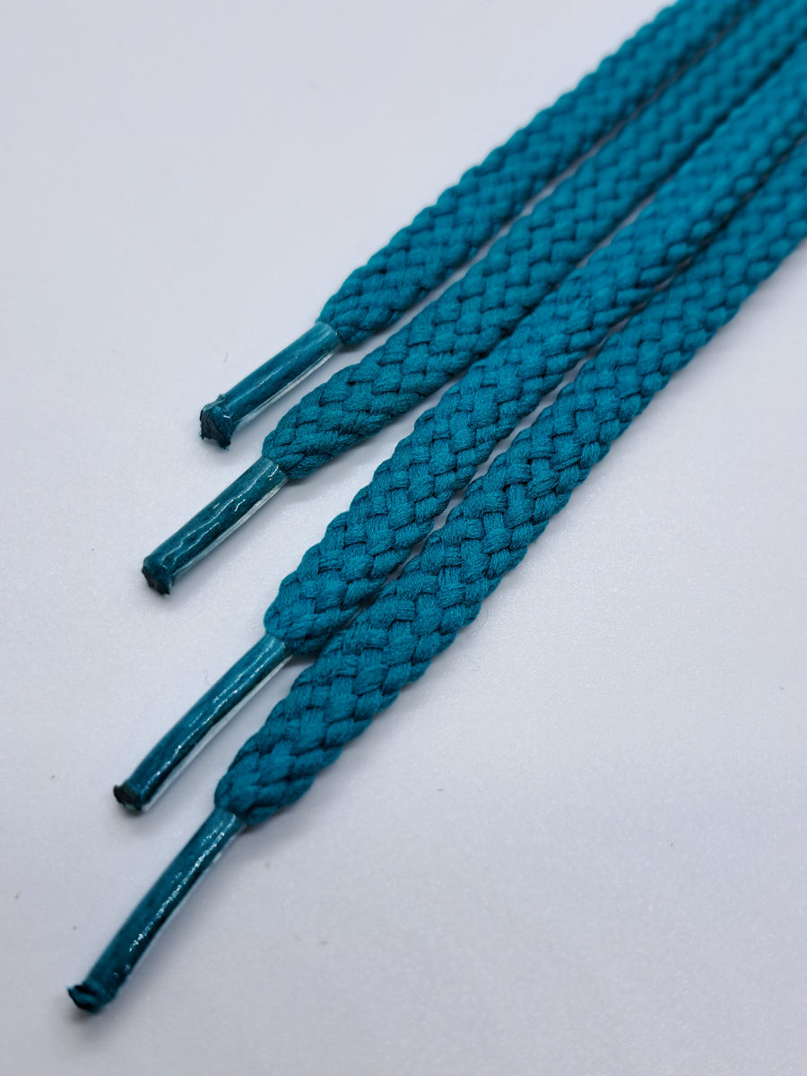 Narrow Flat Shoelaces - Teal – The Shoe Lace Factory
